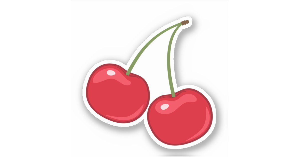 Red cherries sticker | Zazzle