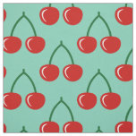 Red Cherries Pattern Fabric | Zazzle