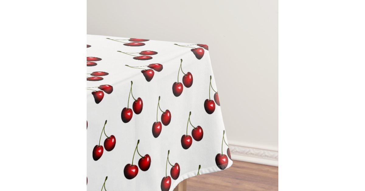 Red Cherry Tablecloth | Zazzle