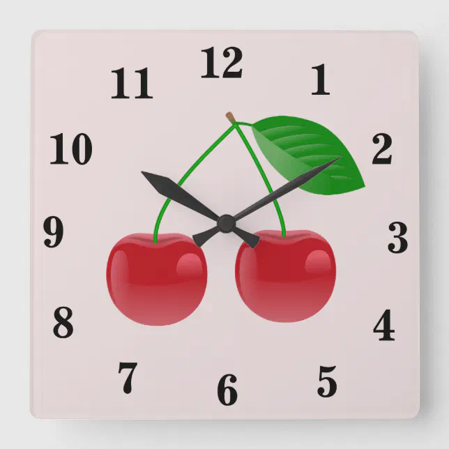 Red Cherry Wall Clock | Zazzle