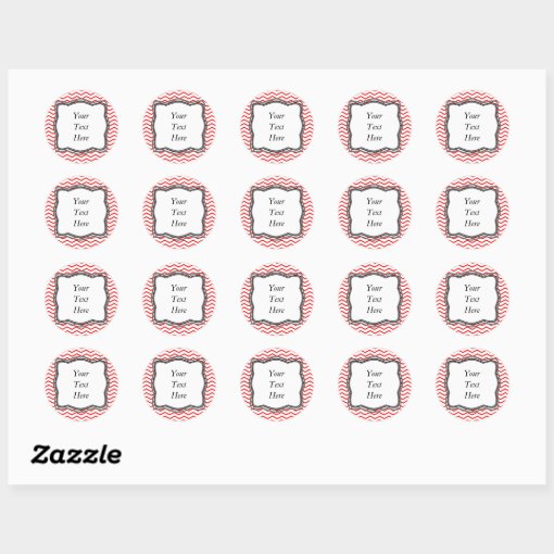 Red Chevrons Label Design | Zazzle