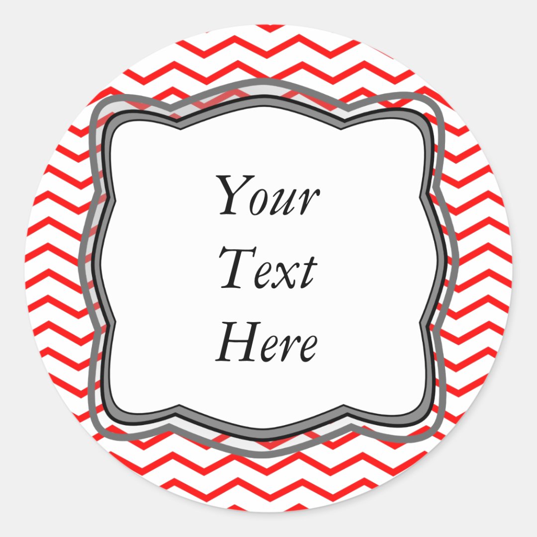 Red Chevrons Label Design | Zazzle