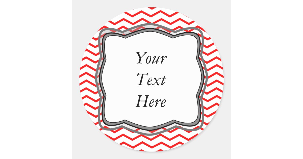 Red Chevrons Label Design | Zazzle
