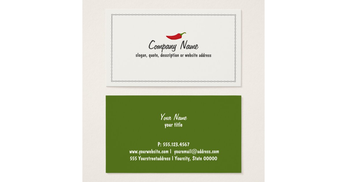 Red Chili Pepper Business Card | Zazzle.com