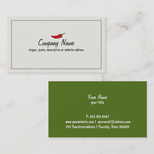 Red Chili Pepper Business Card | Zazzle