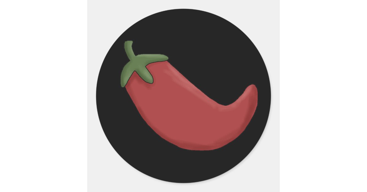 Red Chili Pepper Classic Round Sticker | Zazzle