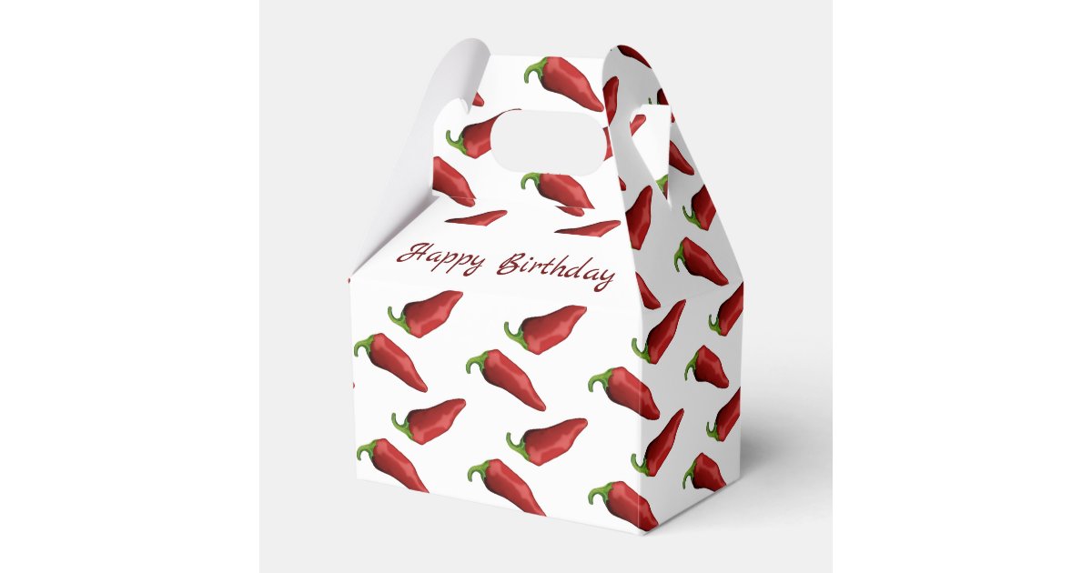 Red chili peppers favor boxes | Zazzle