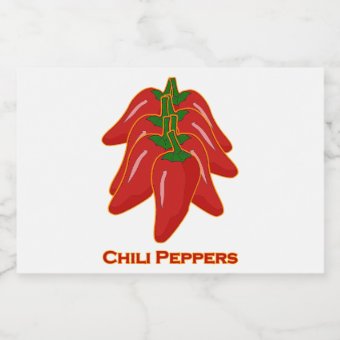 Red Chili Peppers Food Label | Zazzle