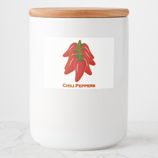 Red Chili Peppers Food Label | Zazzle.com