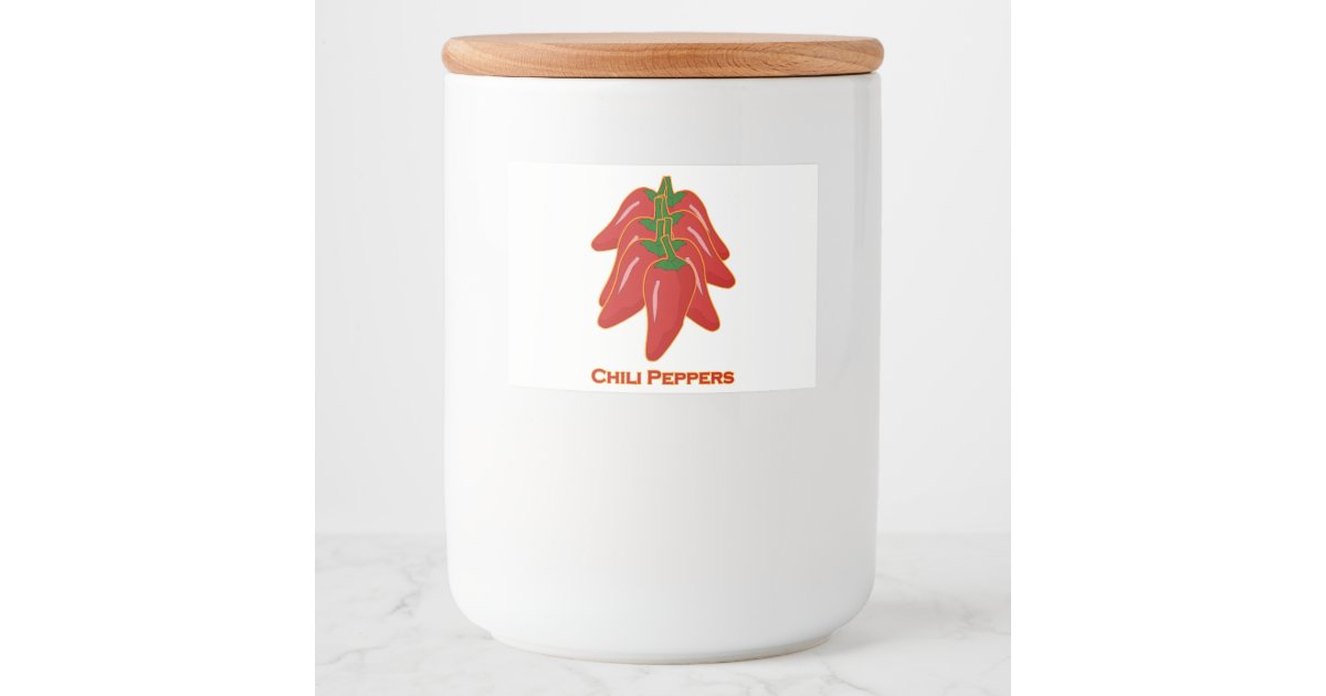 Red Chili Peppers Food Label | Zazzle