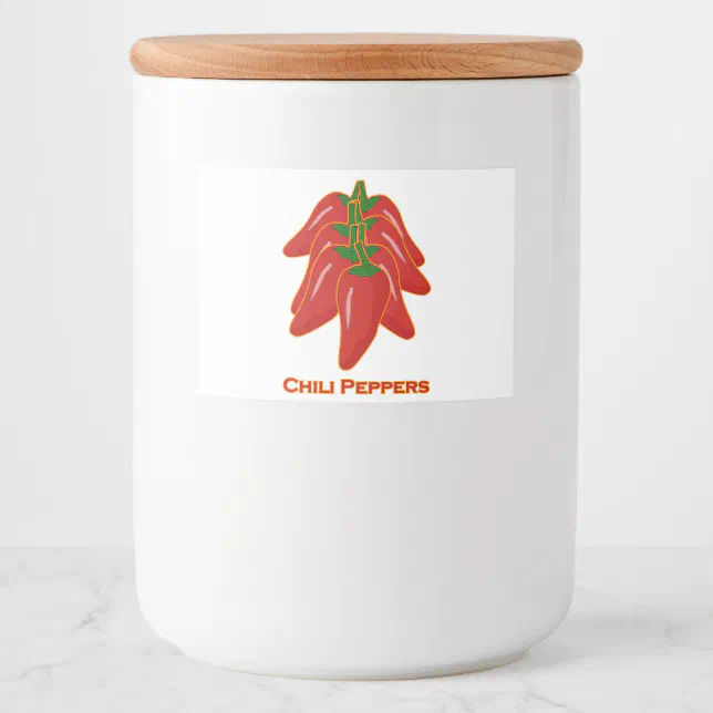 Red Chili Peppers Food Label | Zazzle