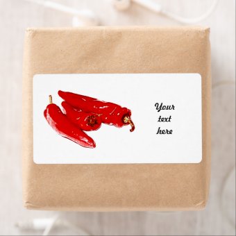 red chili peppers label | Zazzle
