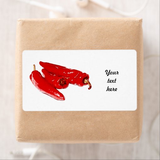 red chili peppers label | Zazzle