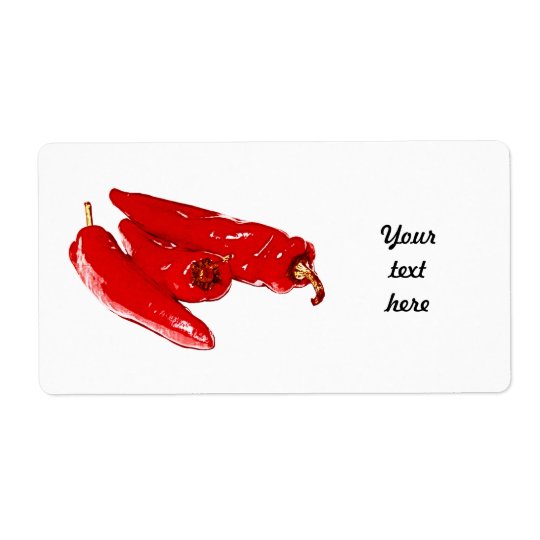 red chili peppers label | Zazzle.com