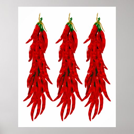 Red Chili Peppers Print Poster | Zazzle