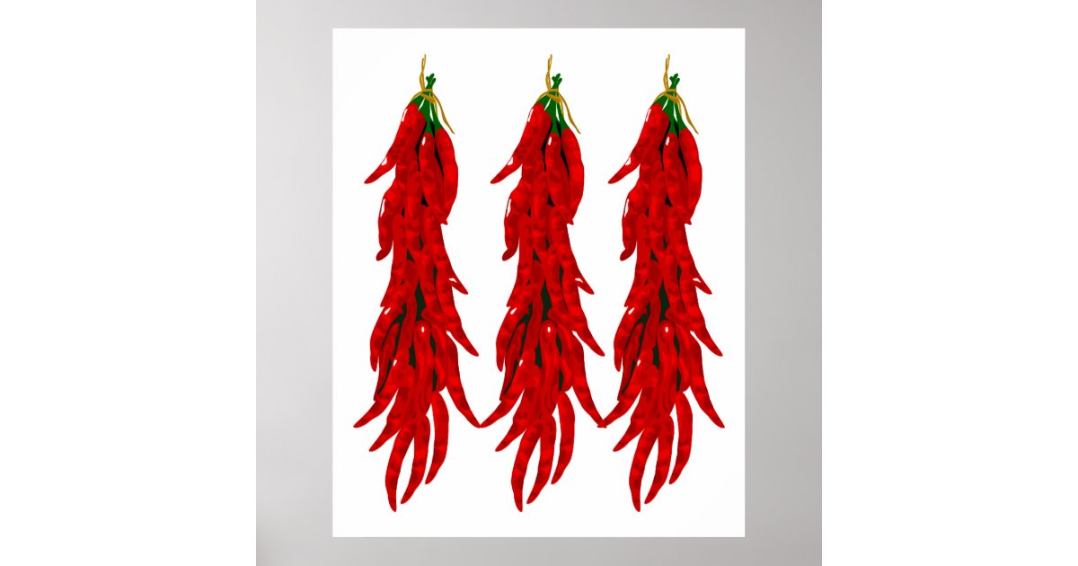 Red Chili Peppers Print Poster | Zazzle