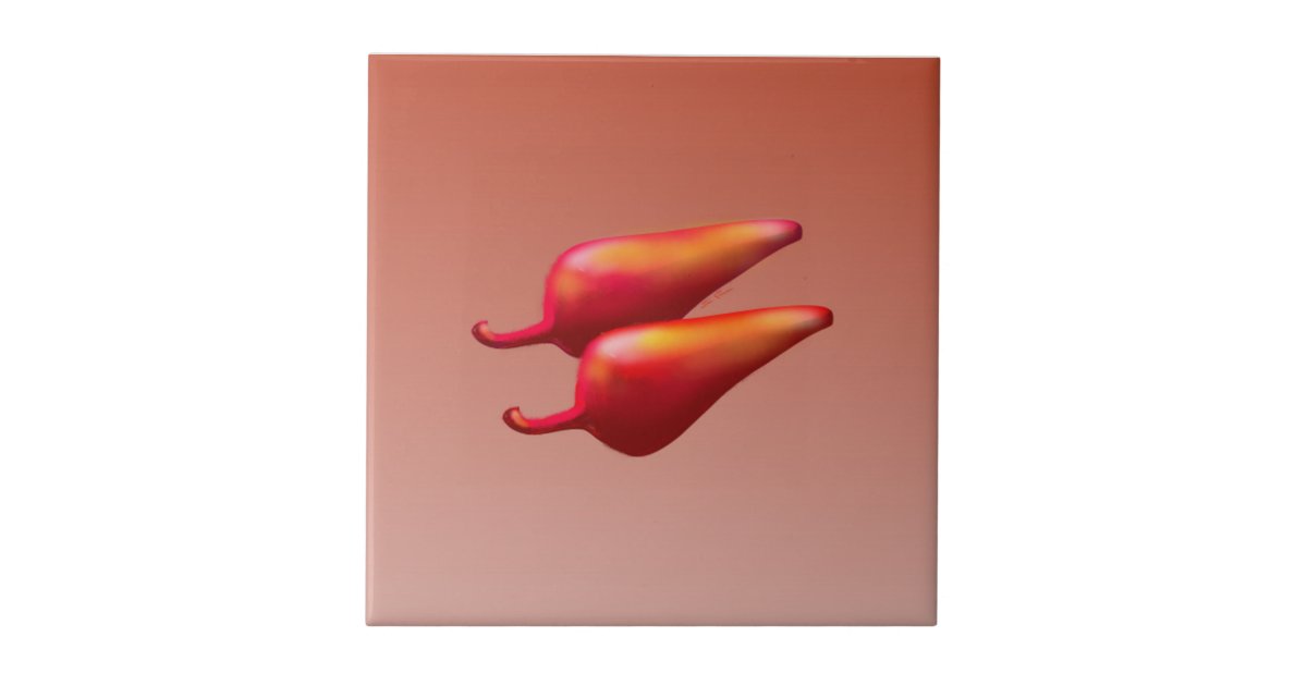 Red Chili Peppers small tile | Zazzle