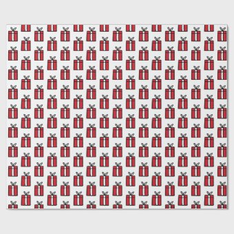 Red Christmas Gifts Holiday Wrapping Paper | Zazzle