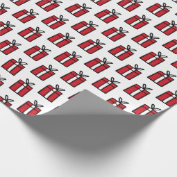 Red Christmas Gifts Holiday Wrapping Paper | Zazzle
