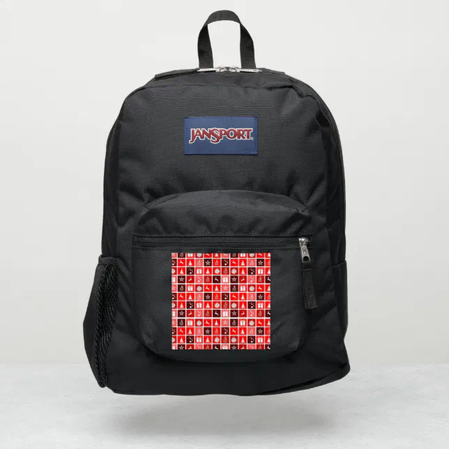 Red Christmas Holiday Cute Tree Reindeer JanSport Backpack | Zazzle