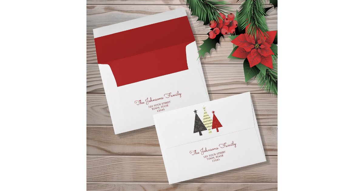 Red Christmas Holiday Envelope | Zazzle