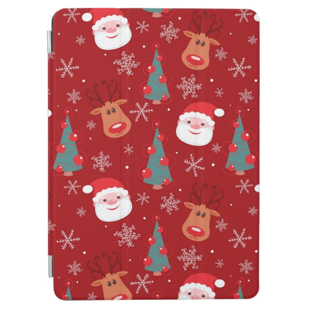 Red Christmas pattern Fabric | Zazzle