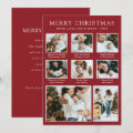 Red Christmas Photo Collage Holiday Card | Zazzle