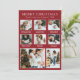 Red Christmas Photo Collage Holiday Card | Zazzle