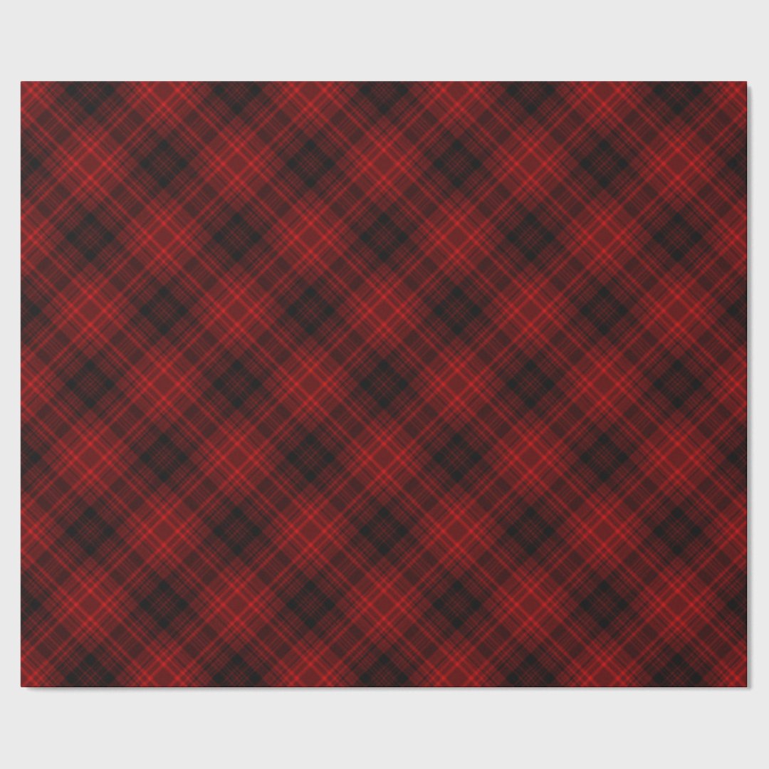 Red Christmas Plaid Wrapping Paper | Zazzle