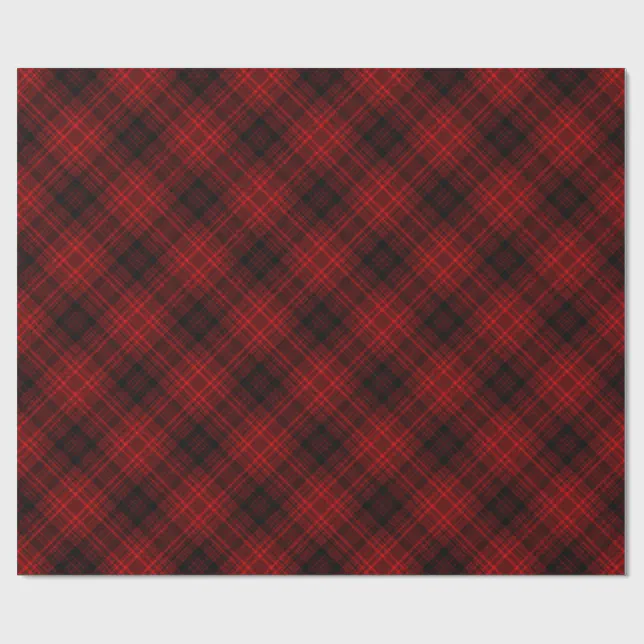 Red Christmas Plaid Wrapping Paper | Zazzle