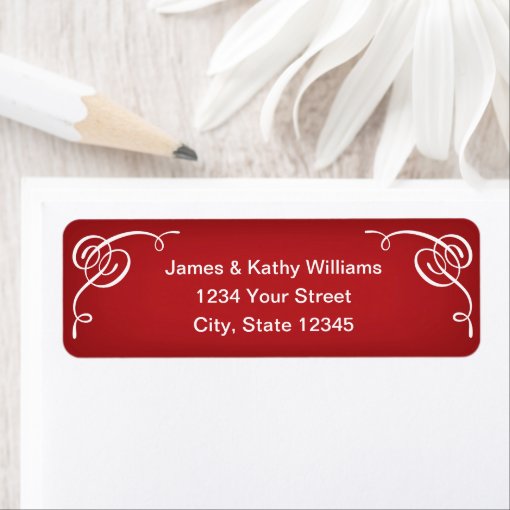 Red Christmas Return Address Label Stickers | Zazzle
