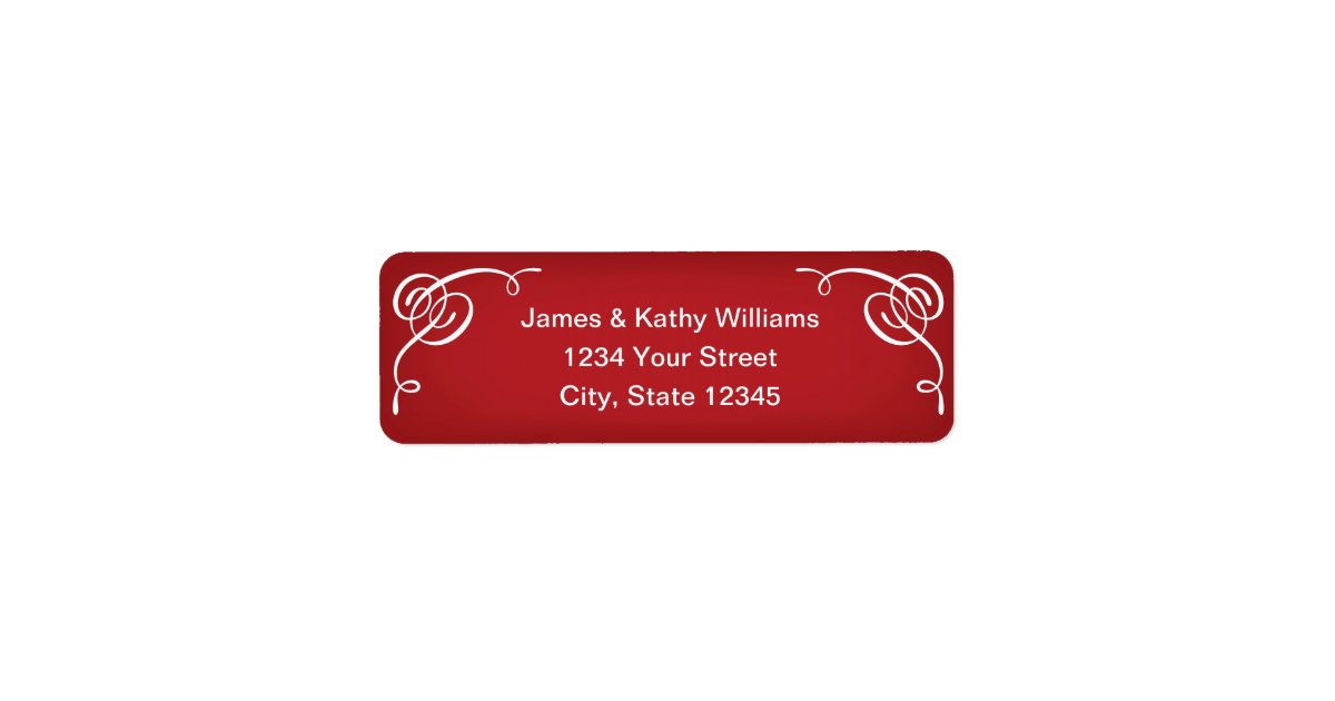 Red Christmas Return Address Label Stickers | Zazzle