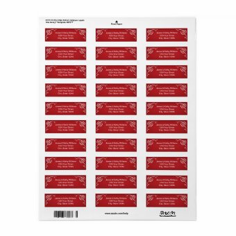 Red Christmas Return Address Label Stickers | Zazzle