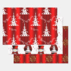 Red Christmas Wrapping Paper Sheets | Zazzle