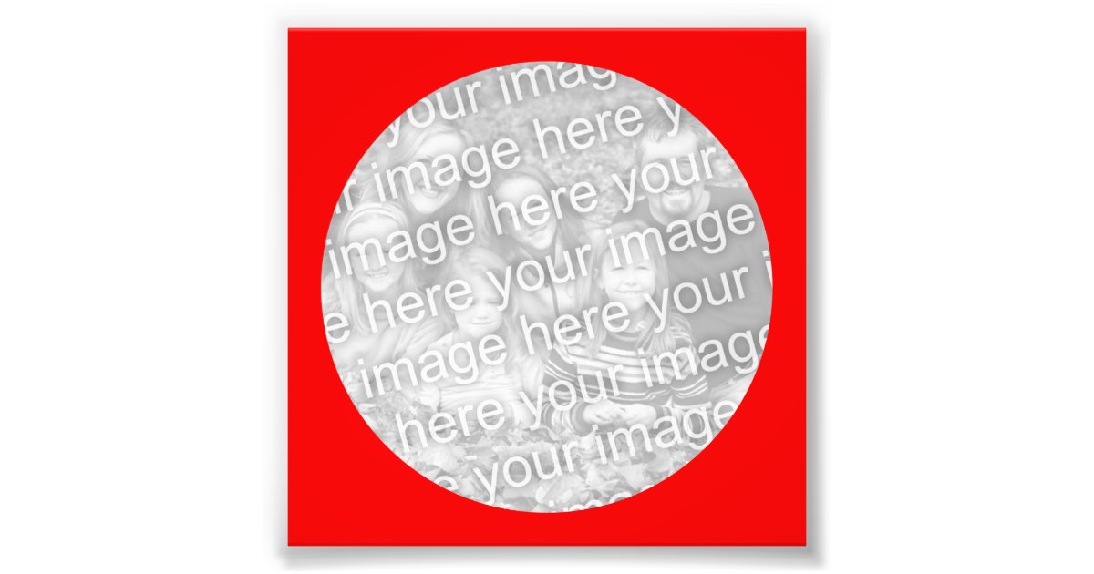 Red Circle Frame Photo | Zazzle