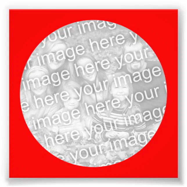 Red Circle Frame Photo | Zazzle