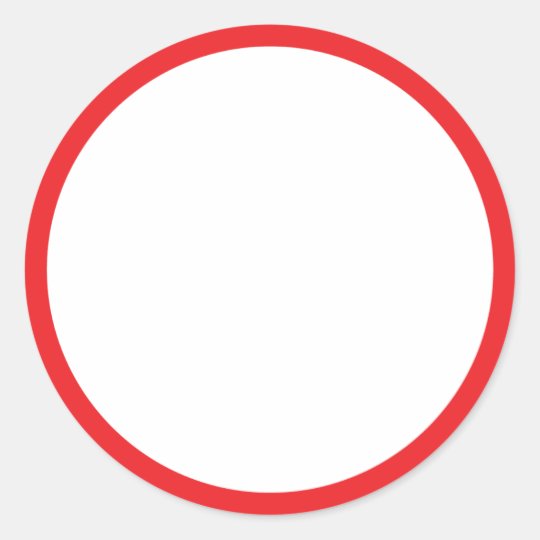 red circle ring classic round sticker | Zazzle.com