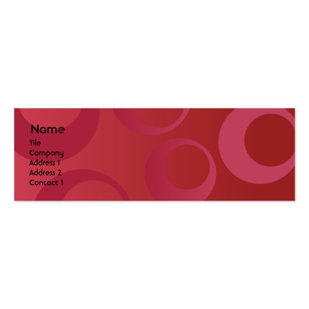 Red Circles - Skinny Business Cards