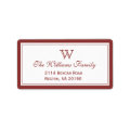 Red Classic Border Label | Zazzle