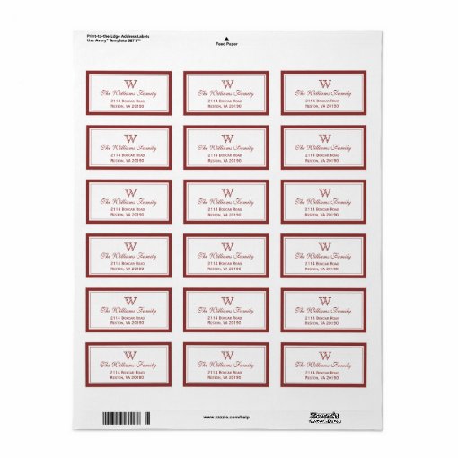 Red Classic Border Label | Zazzle