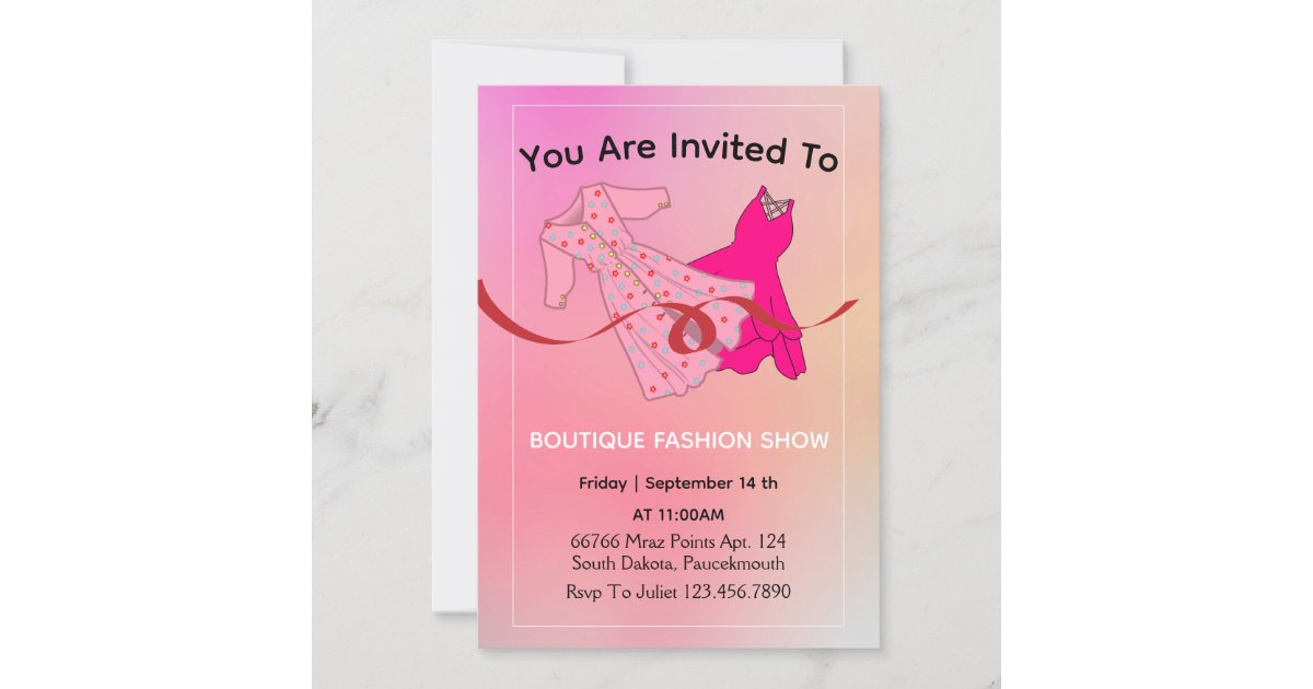 red Clothing Store invitation | Zazzle