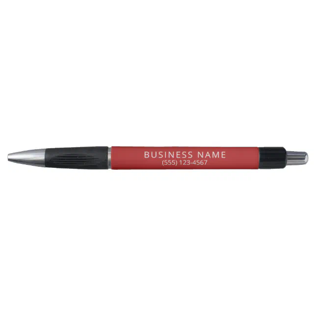 Red Company Name, Phone Promotional Business Pen | Zazzle