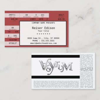 red concert ticket | Zazzle