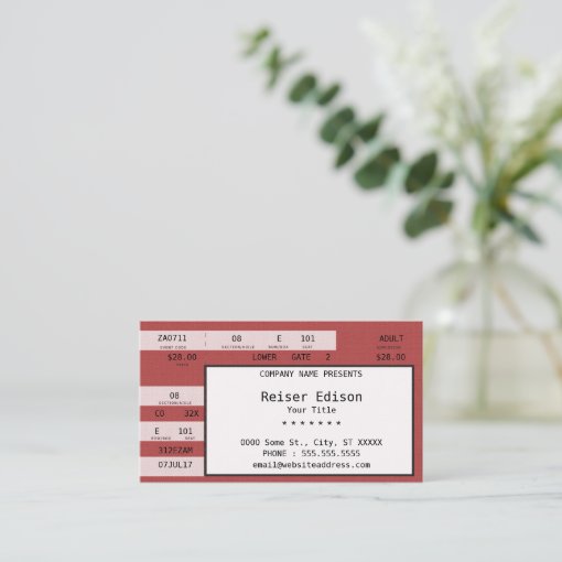 red concert ticket | Zazzle