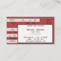 red concert ticket | Zazzle