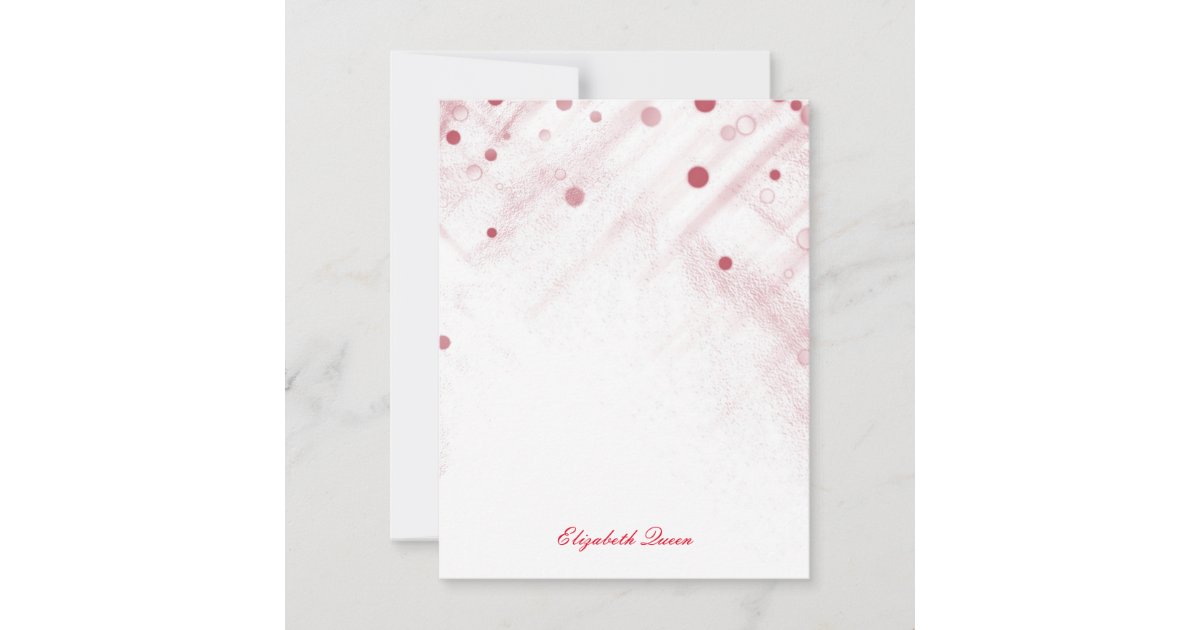 Red Confetti Glitter Dots Invitation Stationery | Zazzle