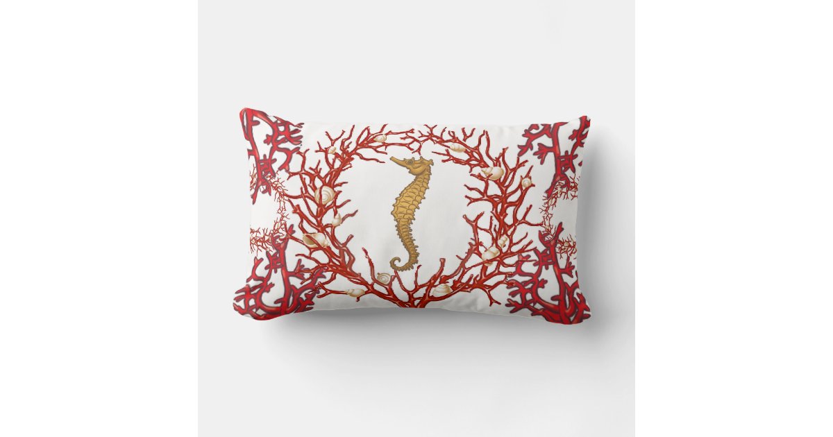 Red Coral American MoJo Pillow | Zazzle