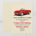 Red corvette, classic birthday, Corvette birthday Invitation | Zazzle