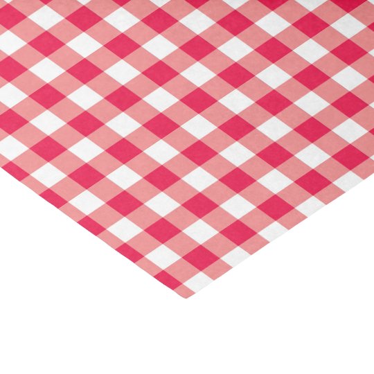 Red Country Gingham Check Pattern 2 Tissue Paper | Zazzle.com