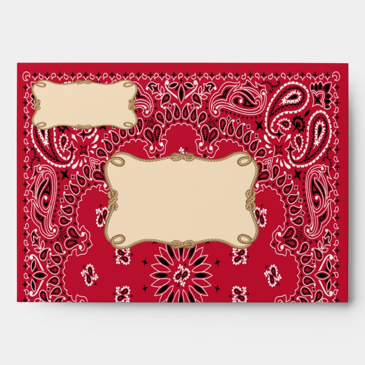 Red Cowboy, Bandana Envelope | Zazzle